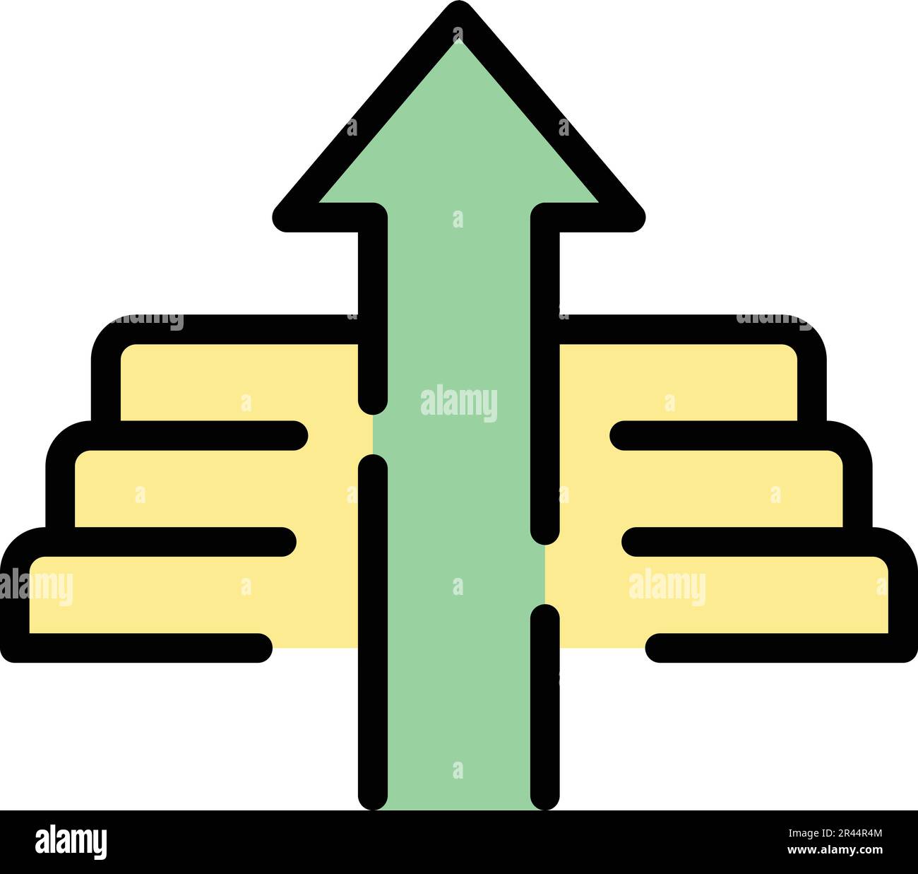 Growth realization icon. Outline Growth realization vector icon for web ...