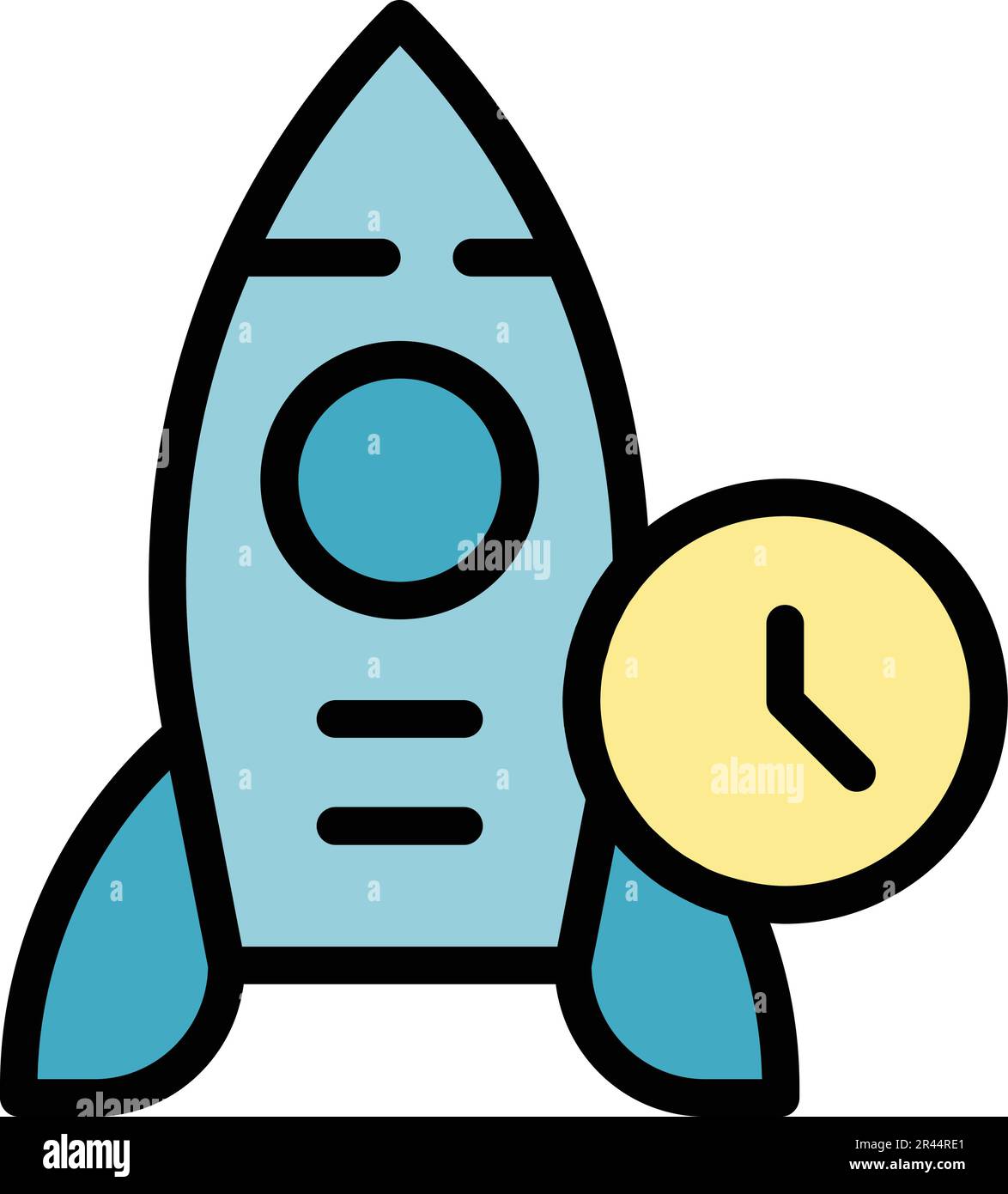 Launch startup icon. Outline Launch startup vector icon for web design ...