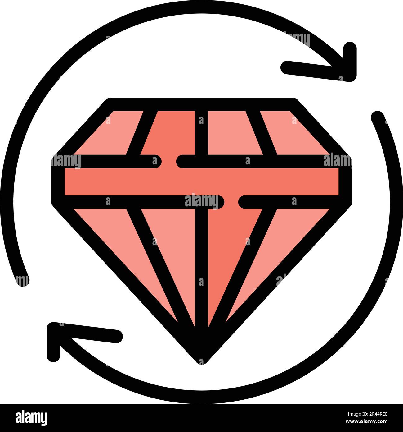 Realization process icon. Outline Realization process vector icon for ...