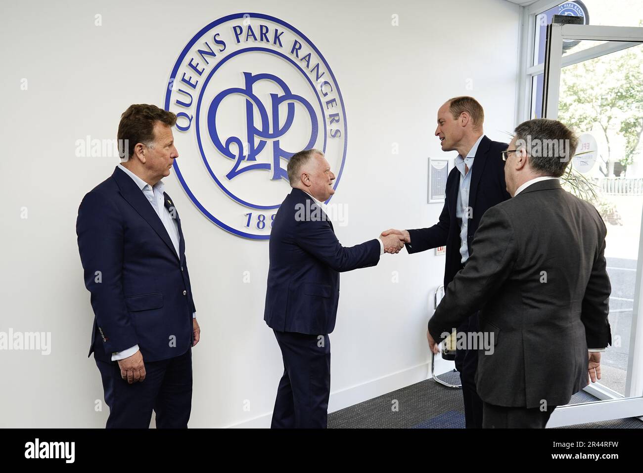 The Prince of Wales (2nd right) meets CEO Lee Hoos and QPR Trust CEO ...