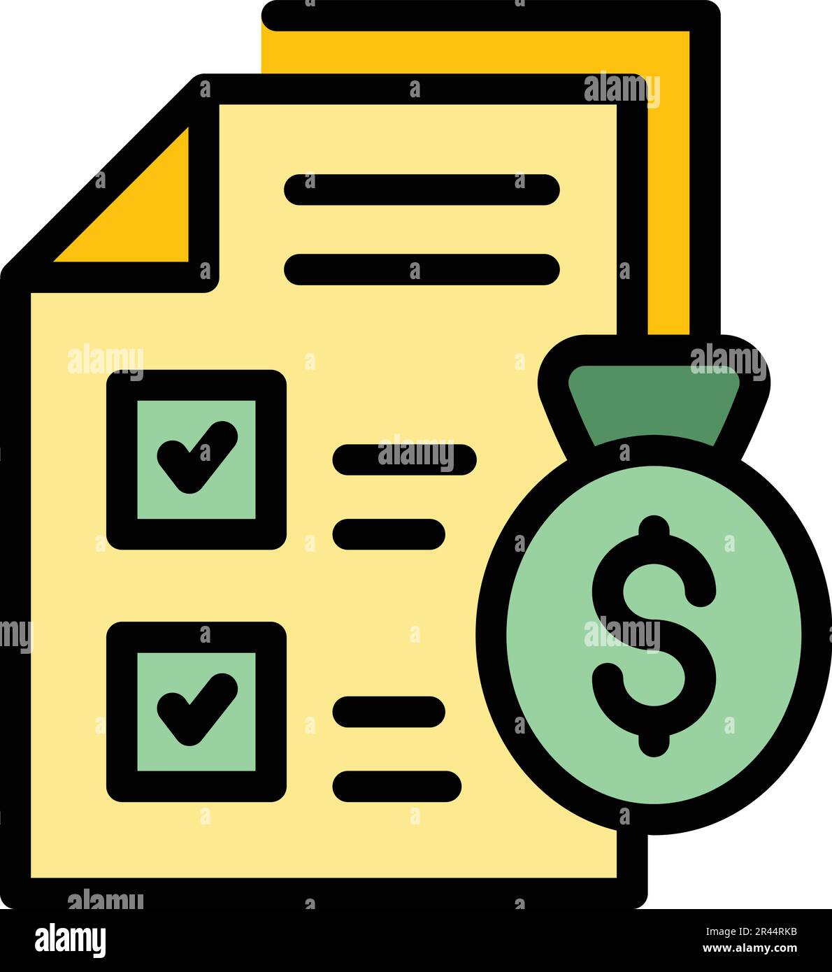 Bank reserves papers icon. Outline Bank reserves papers vector icon for ...
