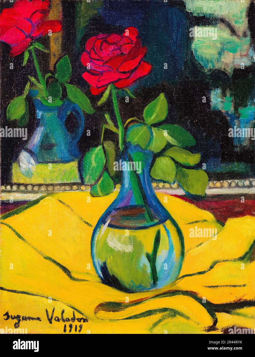 Suzanne Valadon, La rose au miroir (The rose in the mirror), still life ...