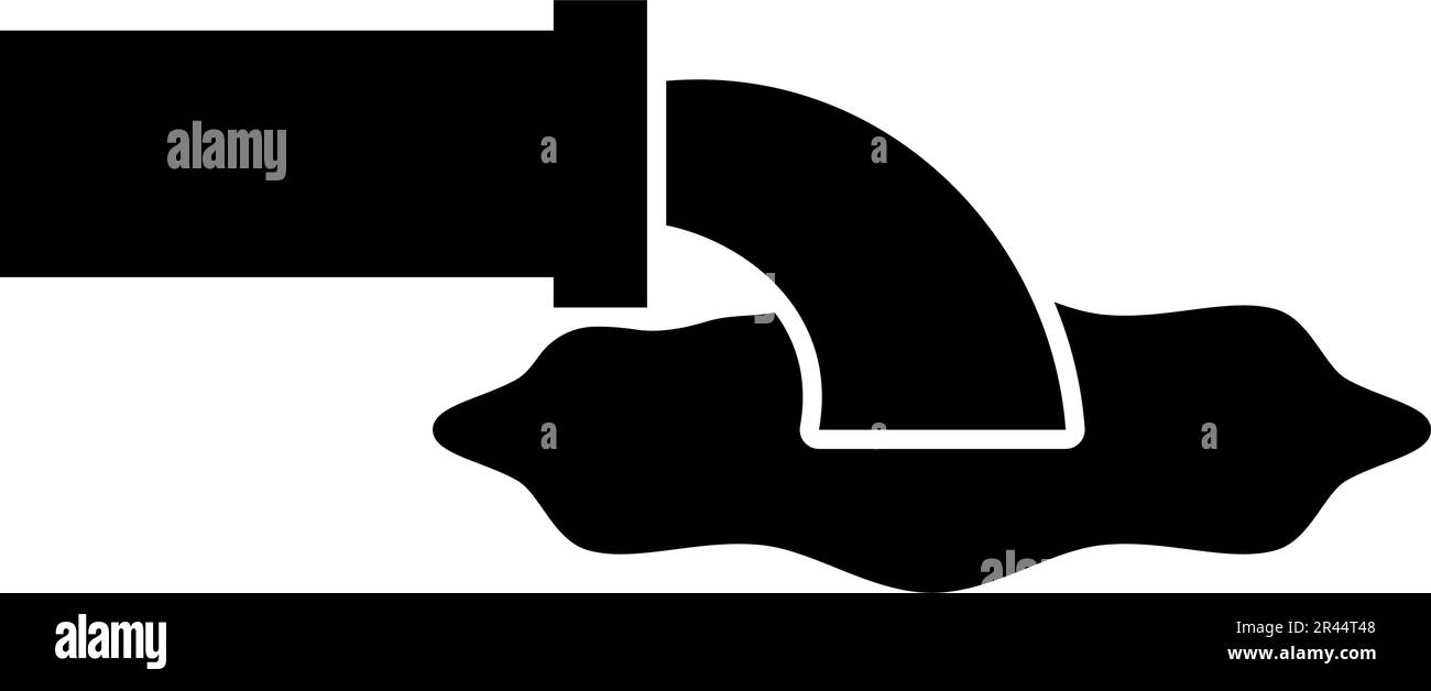 Wastewater fluid is leaking from pipe with water drainage industry to ...