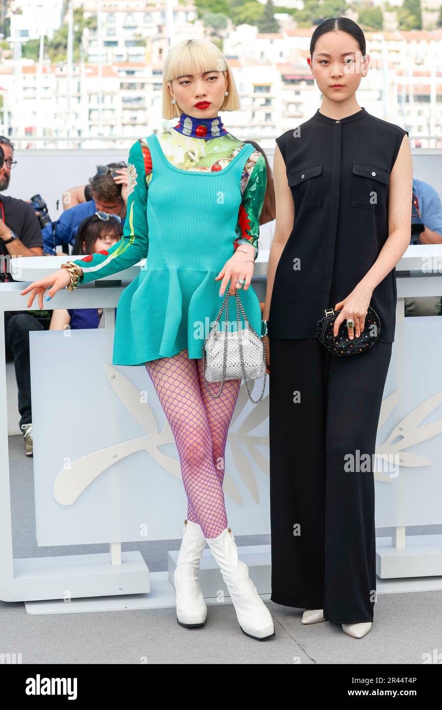 Cannes, France. 26th May, 2023. Aoi Yamada and Arisa Nakano pose at the ...