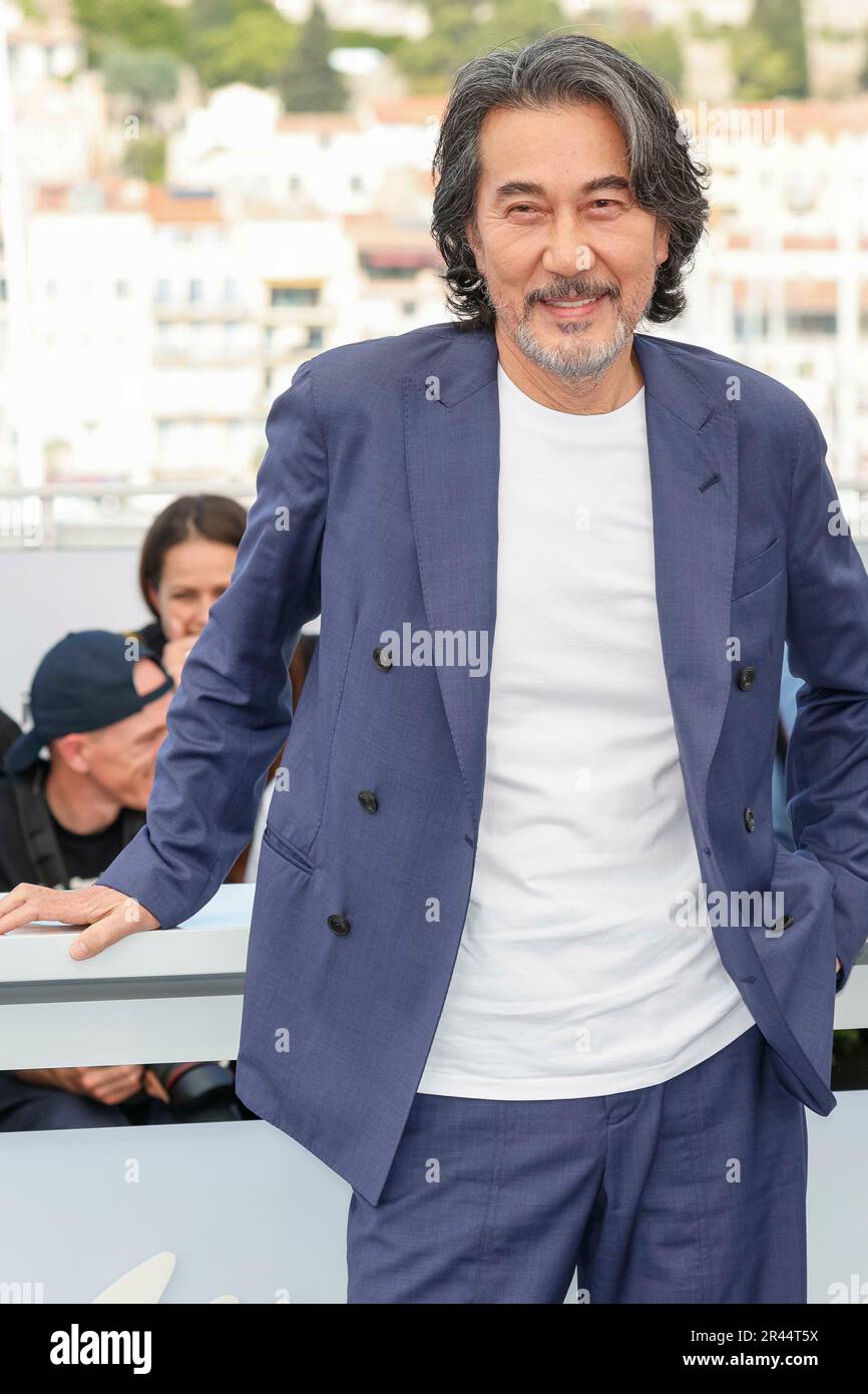 Cannes, France. 26th May, 2023. Koji Yakusho poses at the 'Perfect Days ...