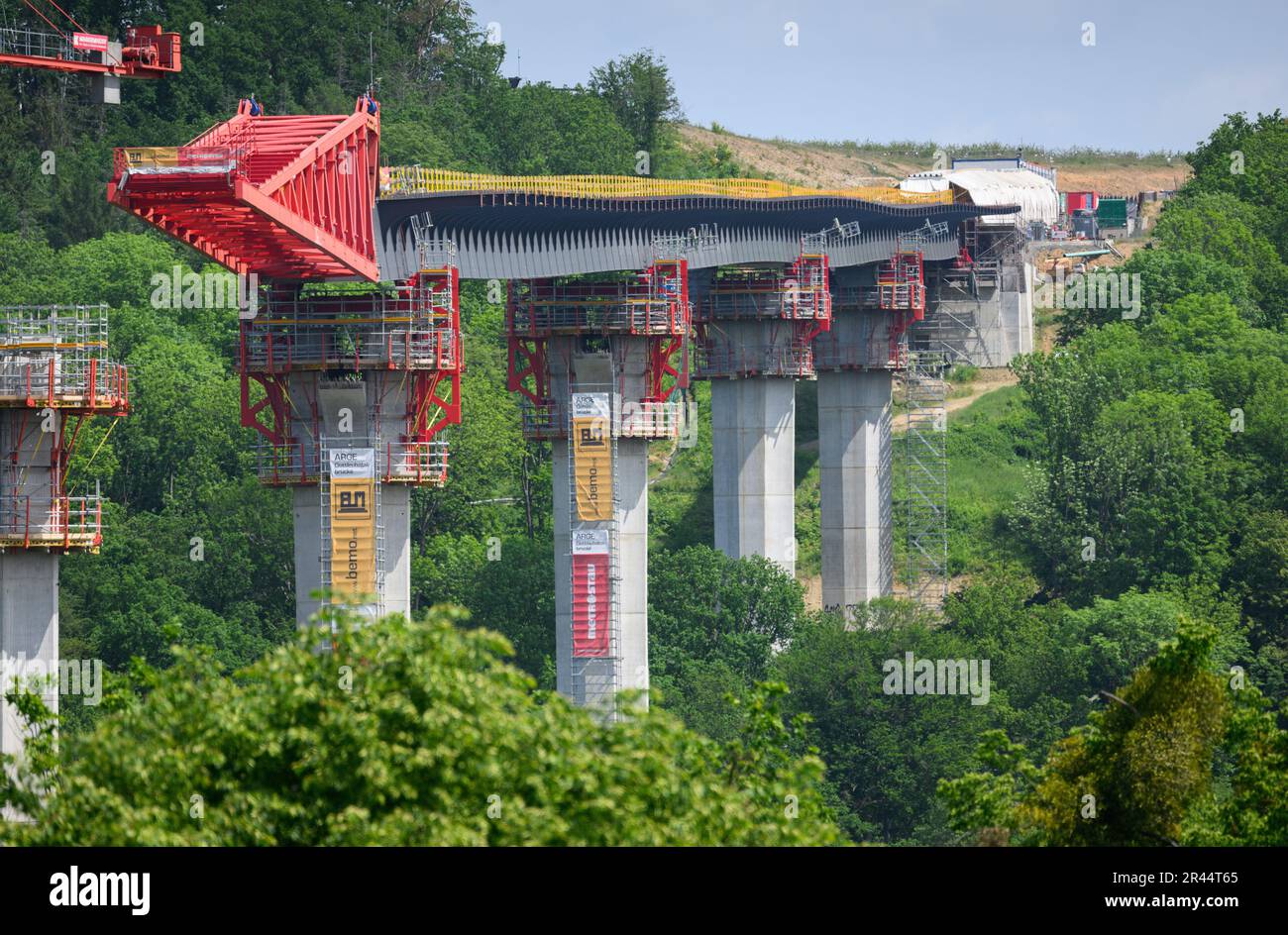 Pirna, Germany. 26th May, 2023. View of the construction site of the ...