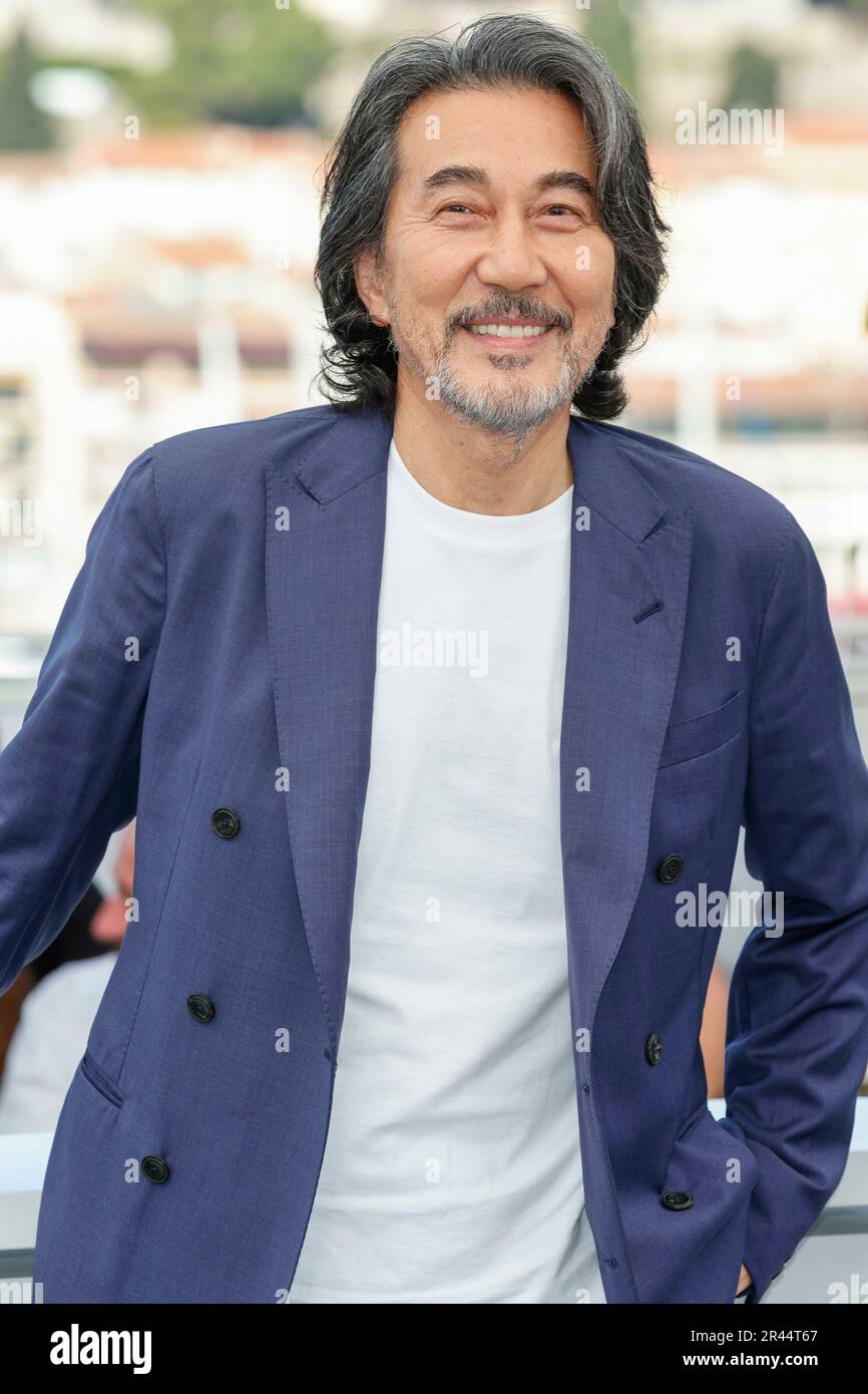 Cannes, France. 26th May, 2023. Koji Yakusho poses at the 'Perfect Days ...