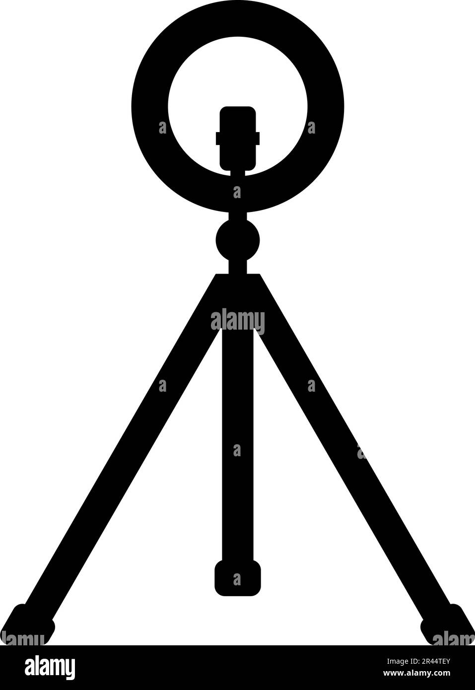 Led ring lamp on tripod with smartphone for phone studio photo light ...