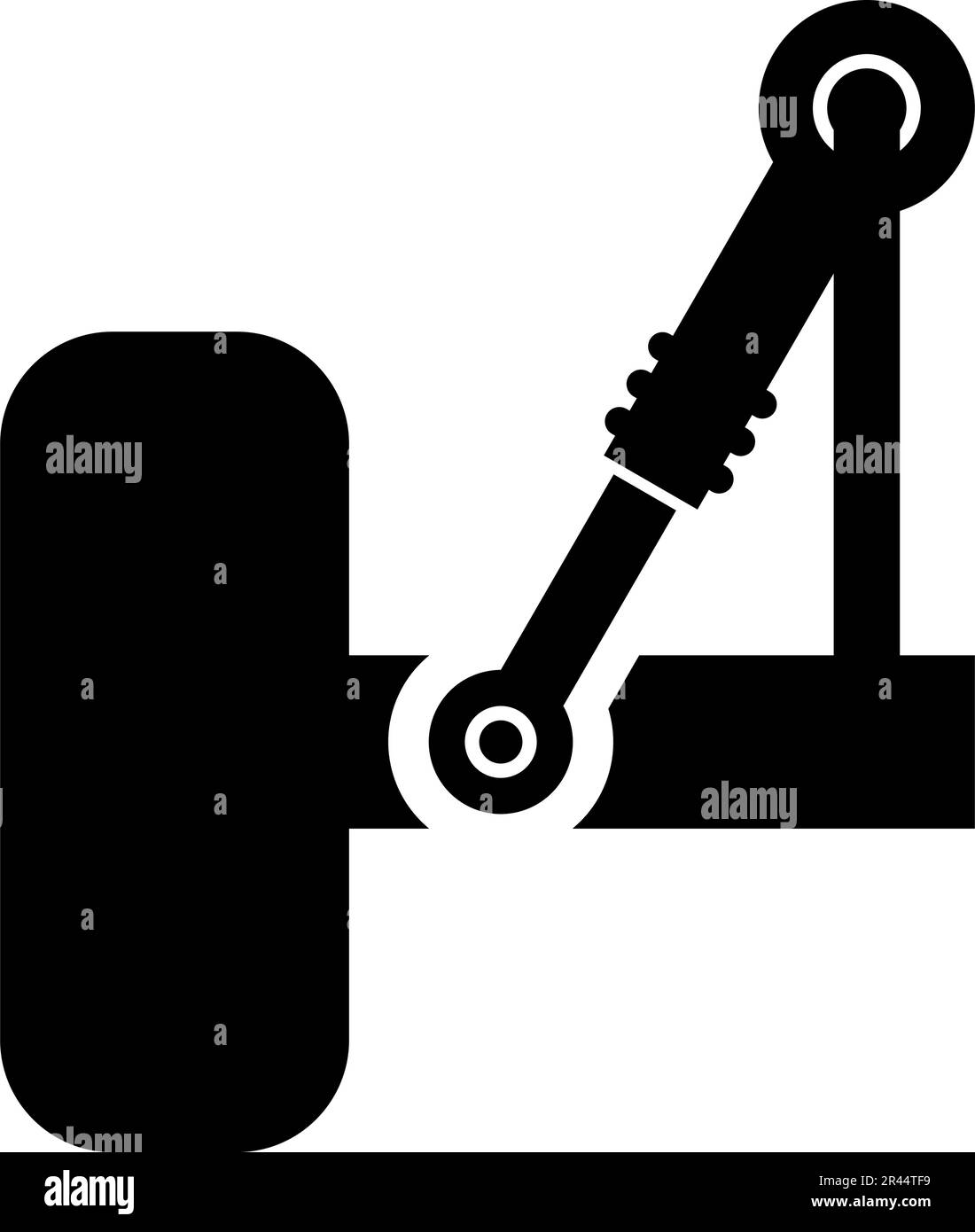 Suspension in the car icon black color vector illustration image flat ...