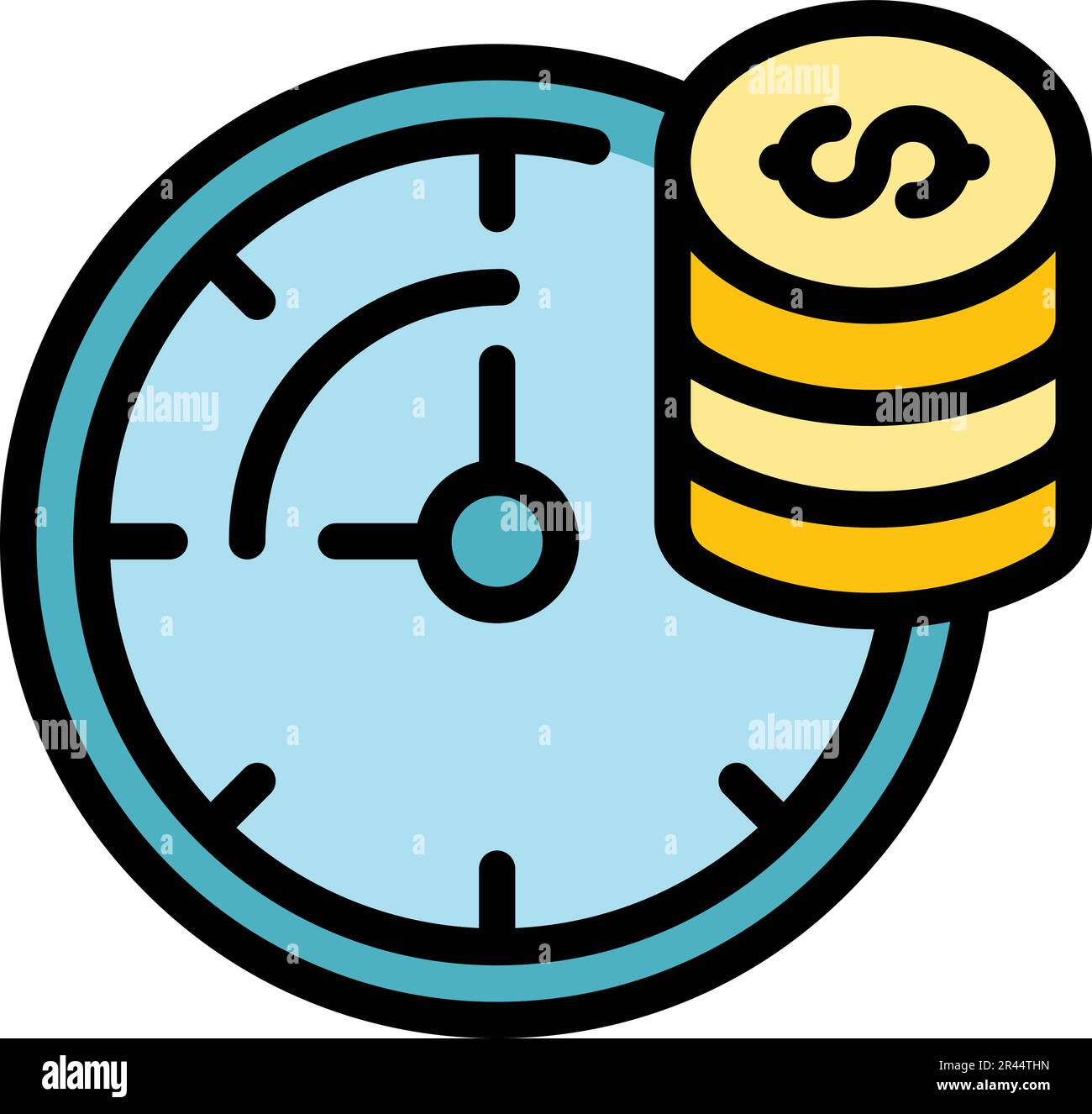 Time is money icon. Outline Time is money vector icon for web design ...