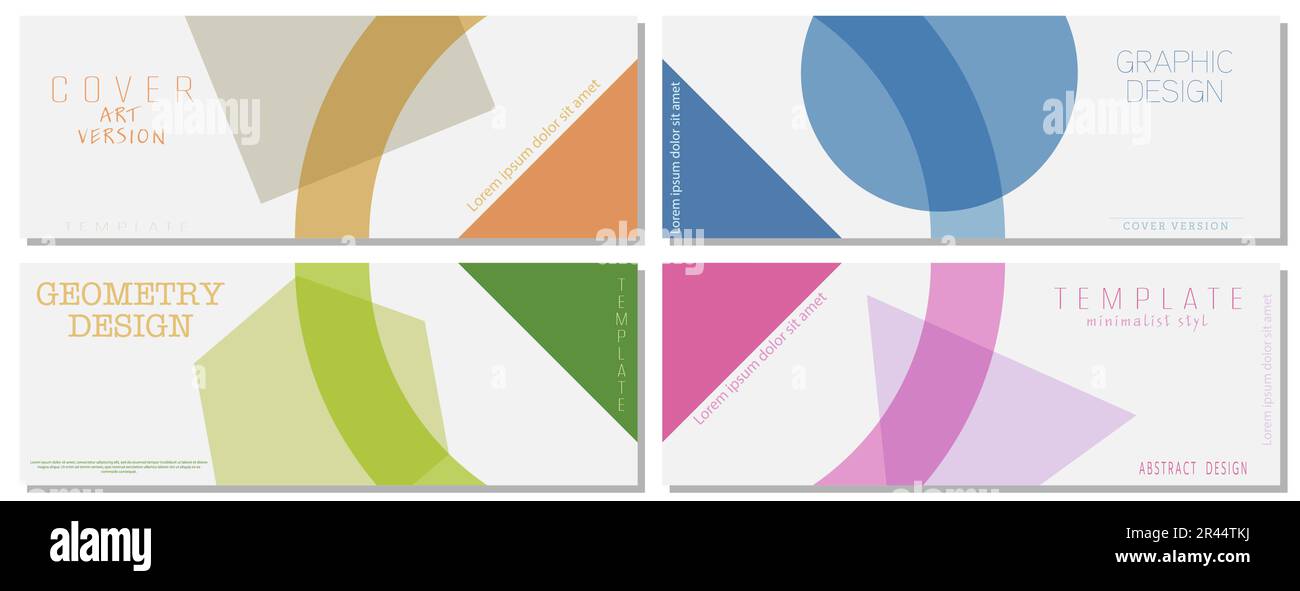A set of abstract geometric shape templates. Layout of product ...