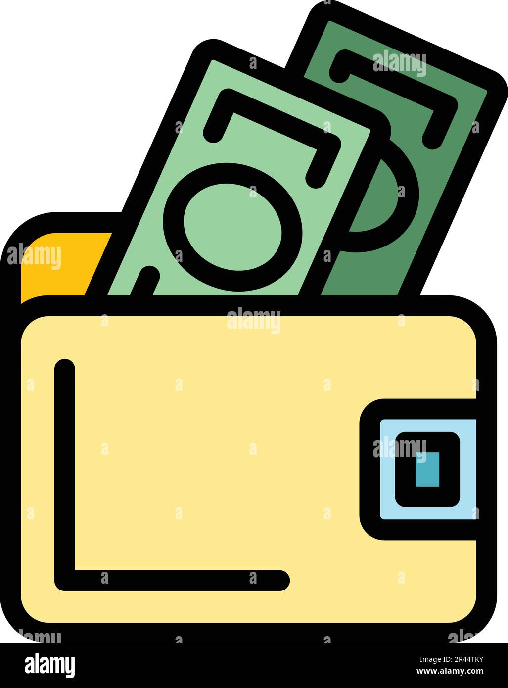 Money wallet icon. Outline Money wallet vector icon for web design ...