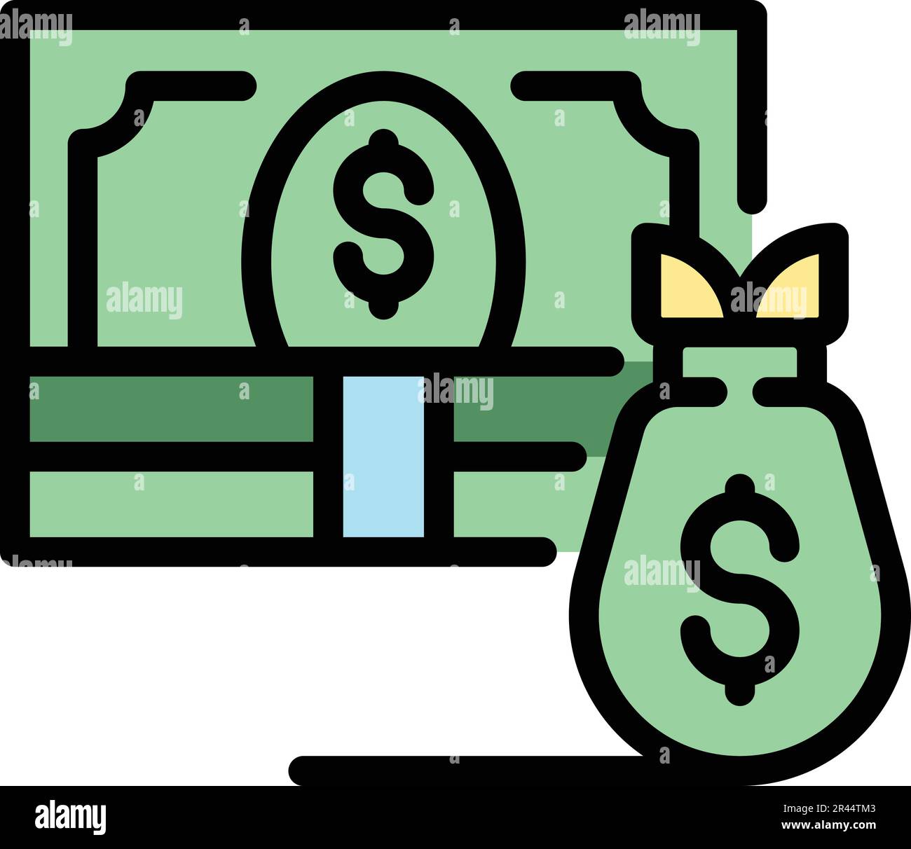 Money cash reserve icon. Outline Money cash reserve vector icon for web ...