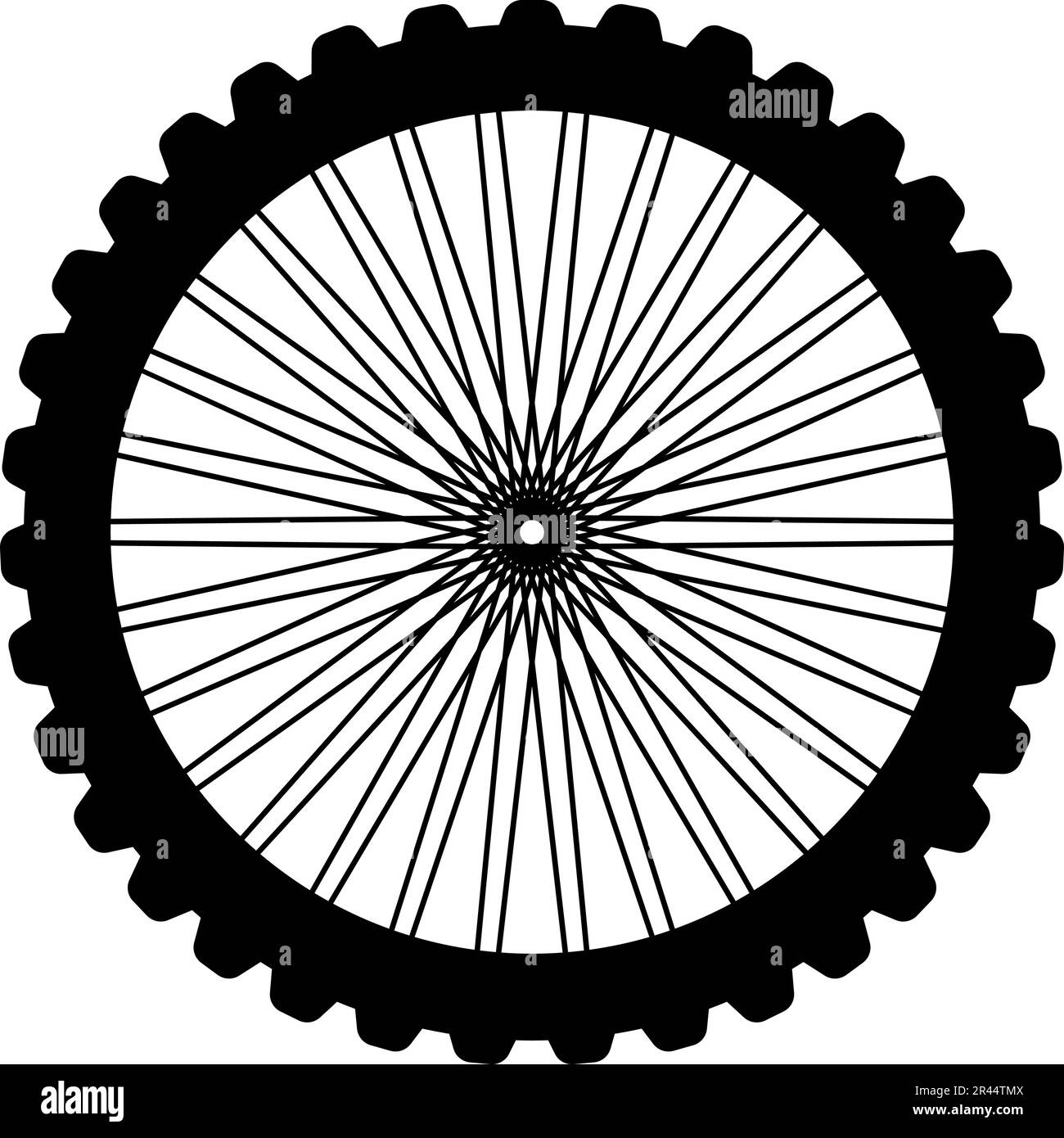 Bike Wheel Bicycle Bike Motorcycle Icon Black Color Vector Illustration