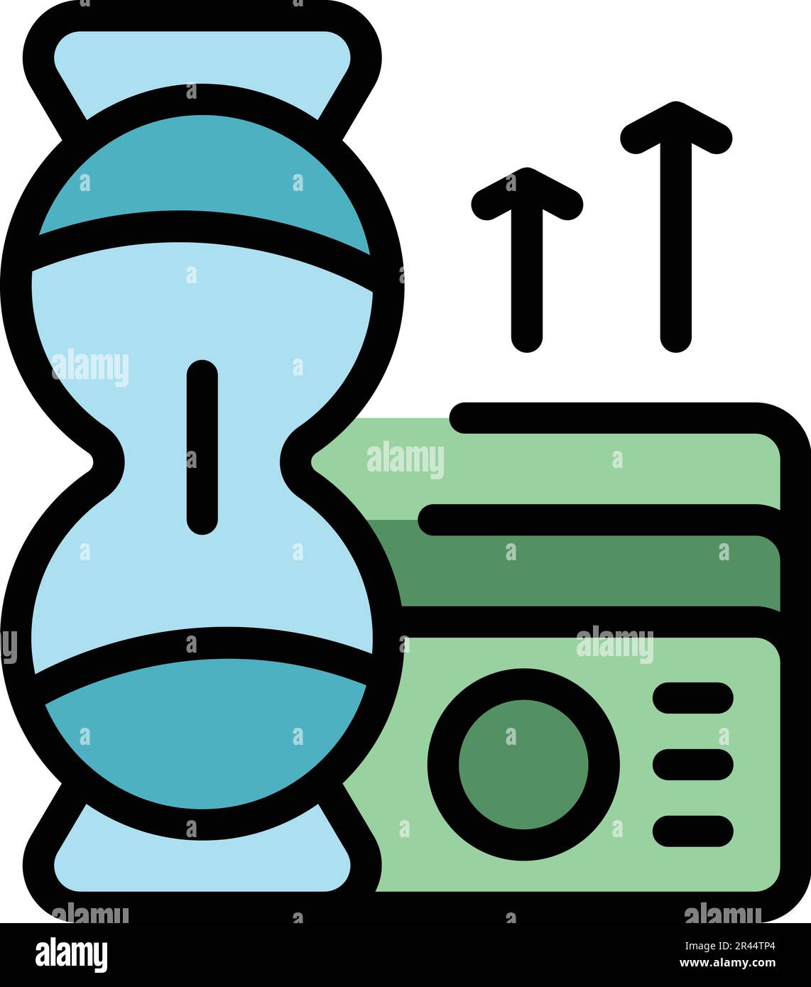 Bank reserves grow icon. Outline Bank reserves grow vector icon for web ...