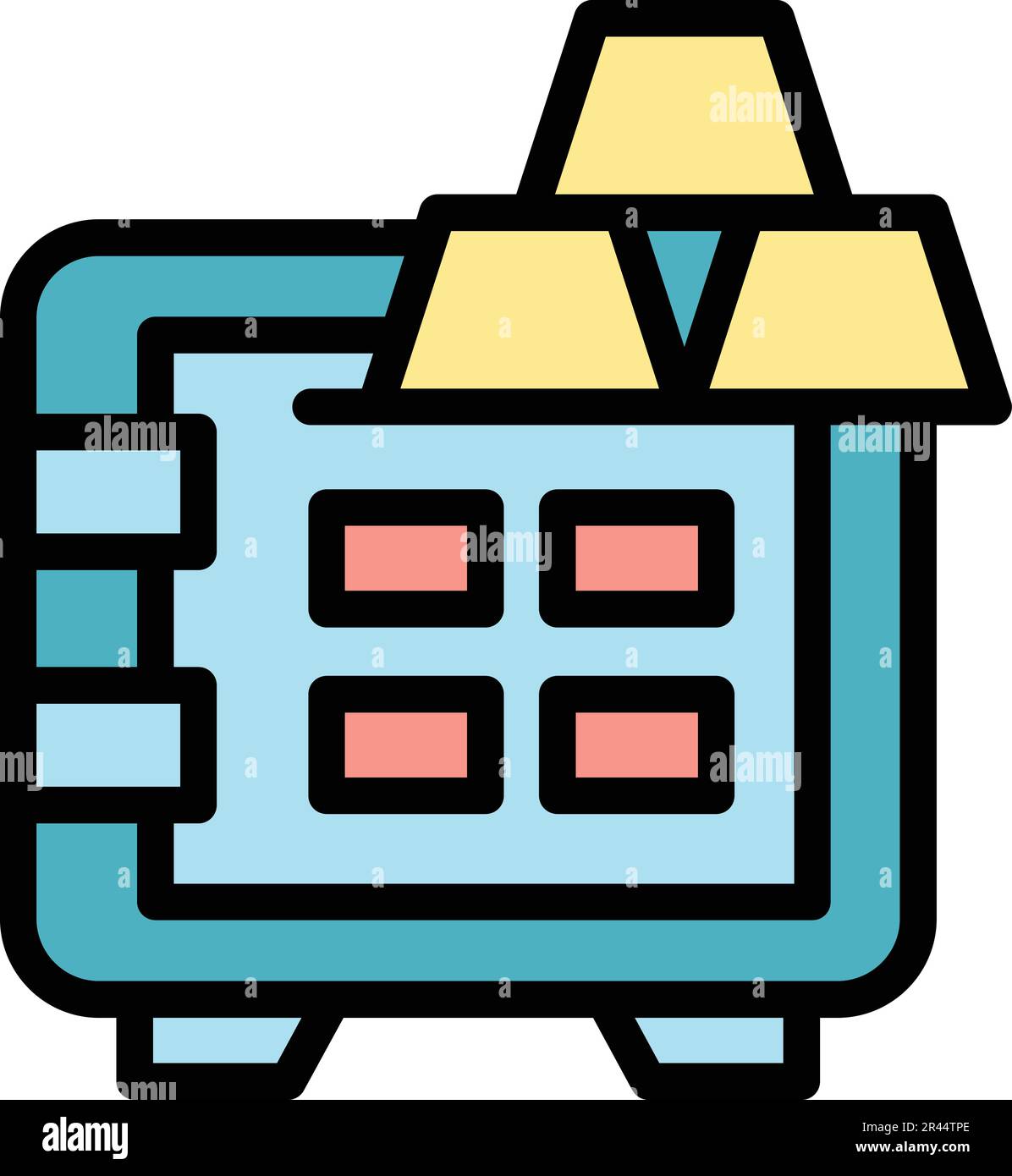 Bank reserves safe icon. Outline Bank reserves safe vector icon for web ...