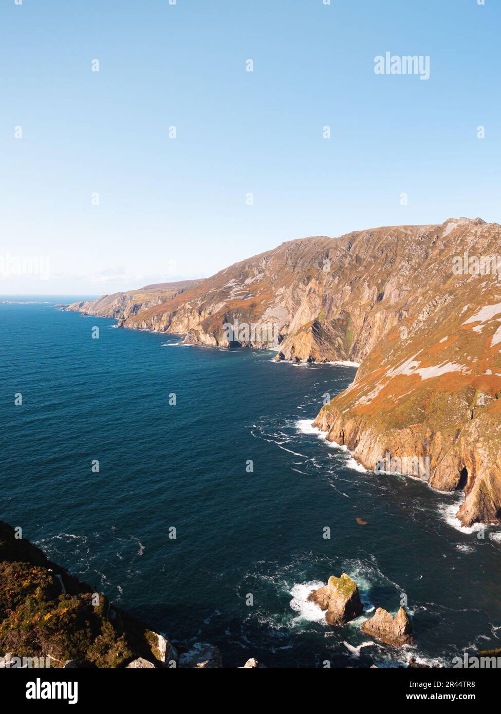 The cliffs of Slieve League in the Republic of Ireland. This is on the ...