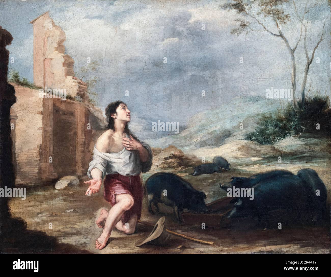 The prodigal son feeding swine hi-res stock photography and images - Alamy