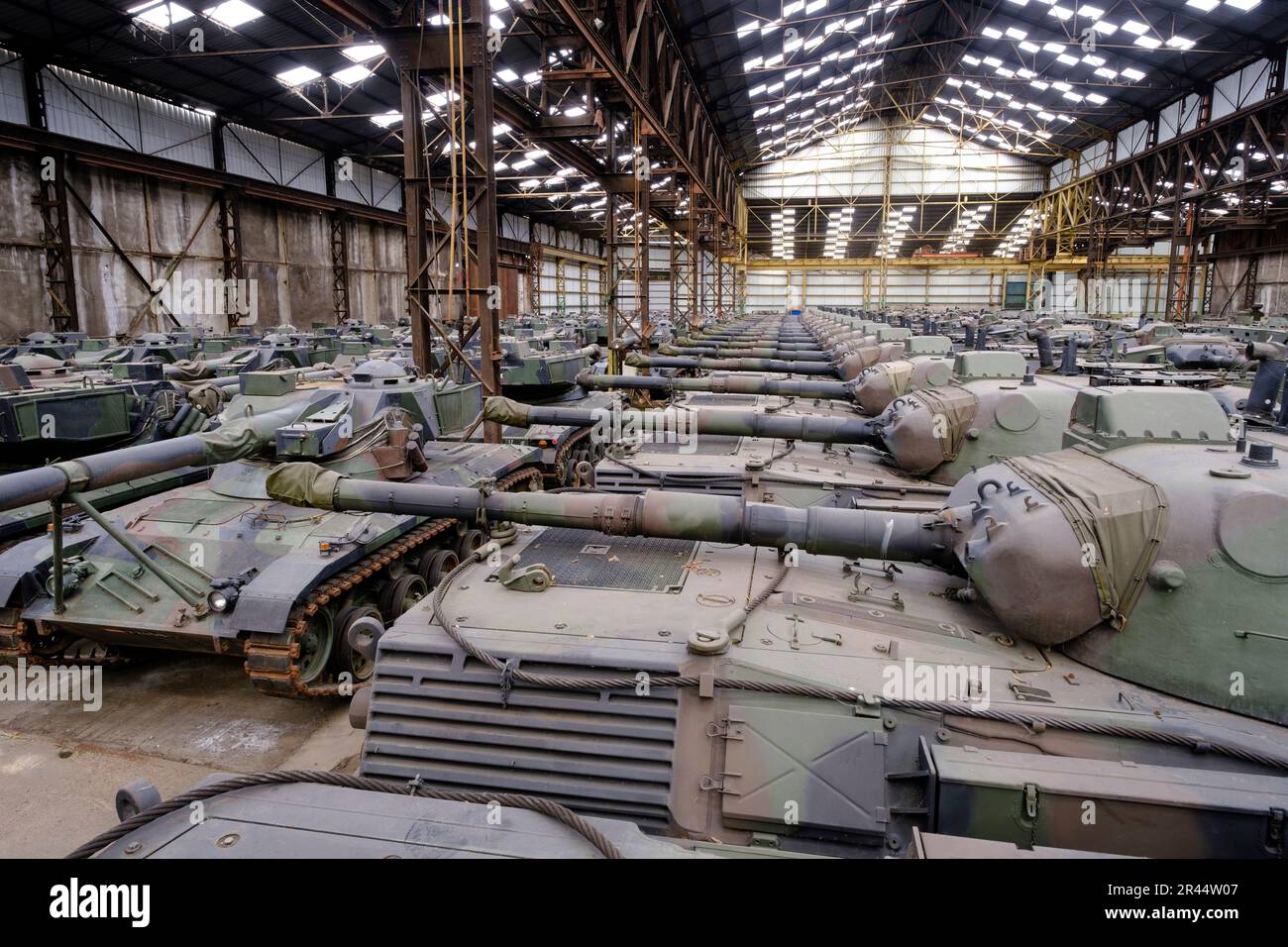 Belgium, Tournai, February 02, 2023: warehouses of the company OIP ...