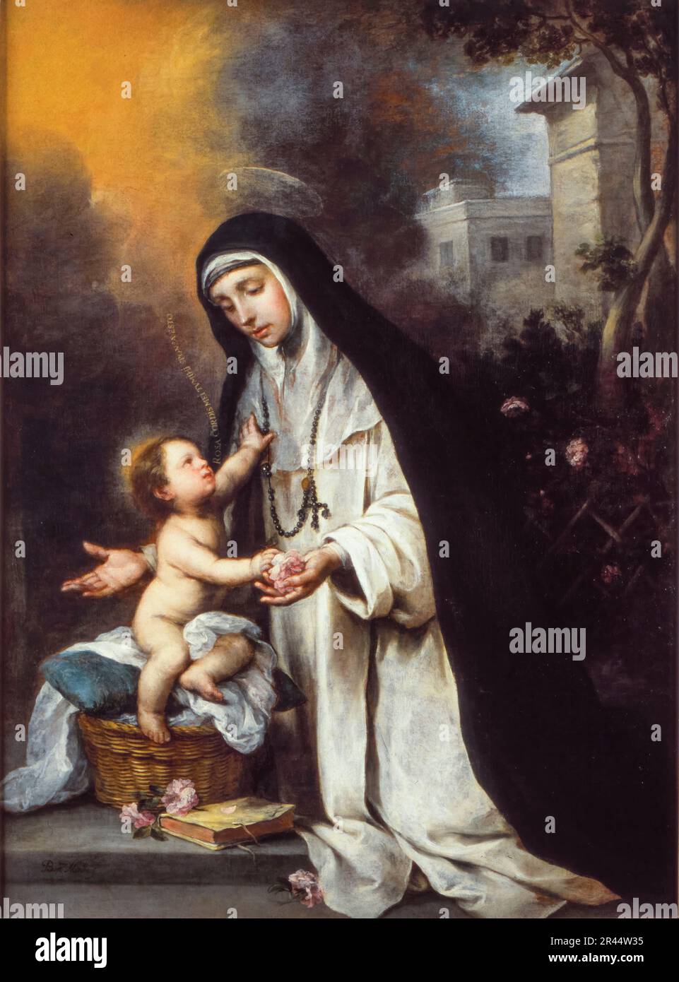 Saint Rose Of Lima (1586-1617), portrait painting by Bartolomé Esteban ...