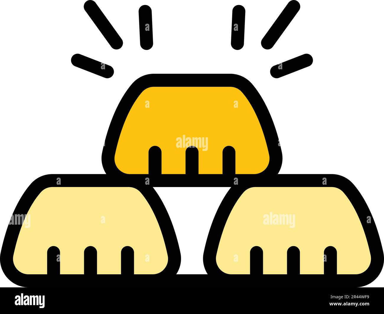 New gold bank reserves icon. Outline New gold bank reserves vector icon ...