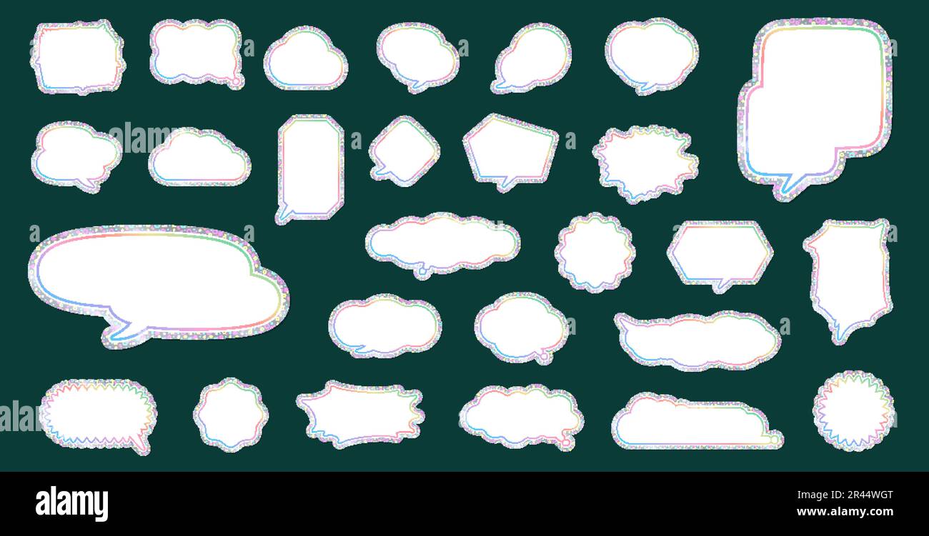 Speech bubbles of various shapes. Vector data that is easy to edit ...