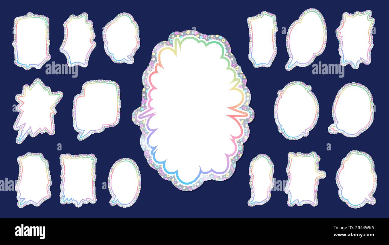 Speech bubbles of various shapes. Vector data that is easy to edit ...