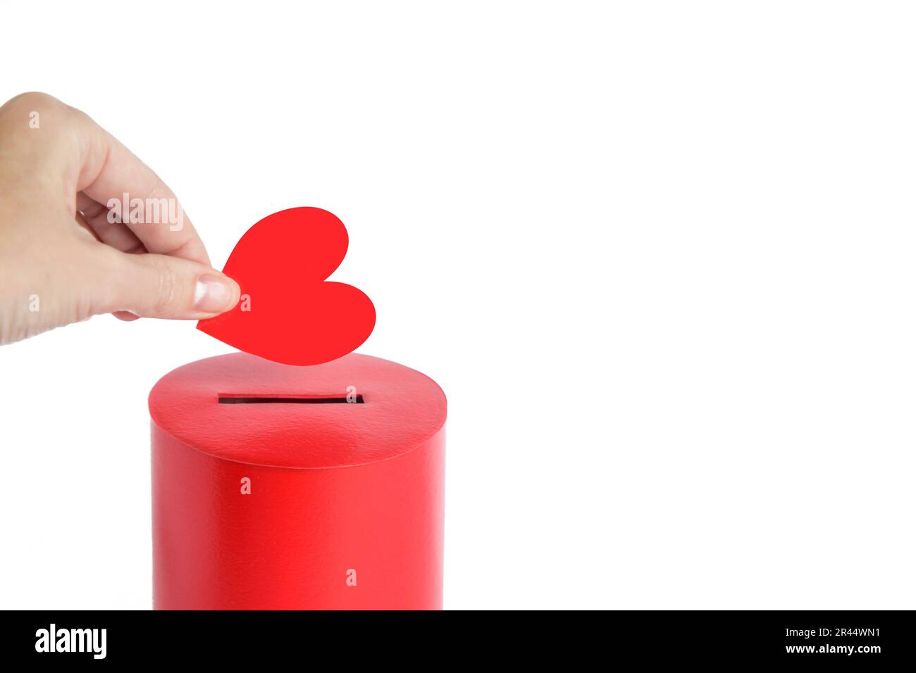 box Bank and Red Heart, Concept of love, Charity and Relief Work Stock ...