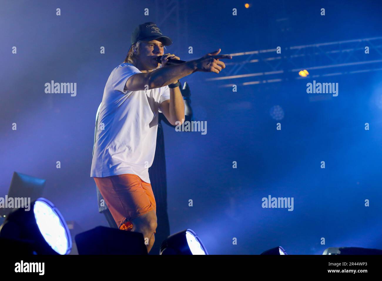 Rap singer Orelsan in concert on the occasion of the Aio Festival in ...