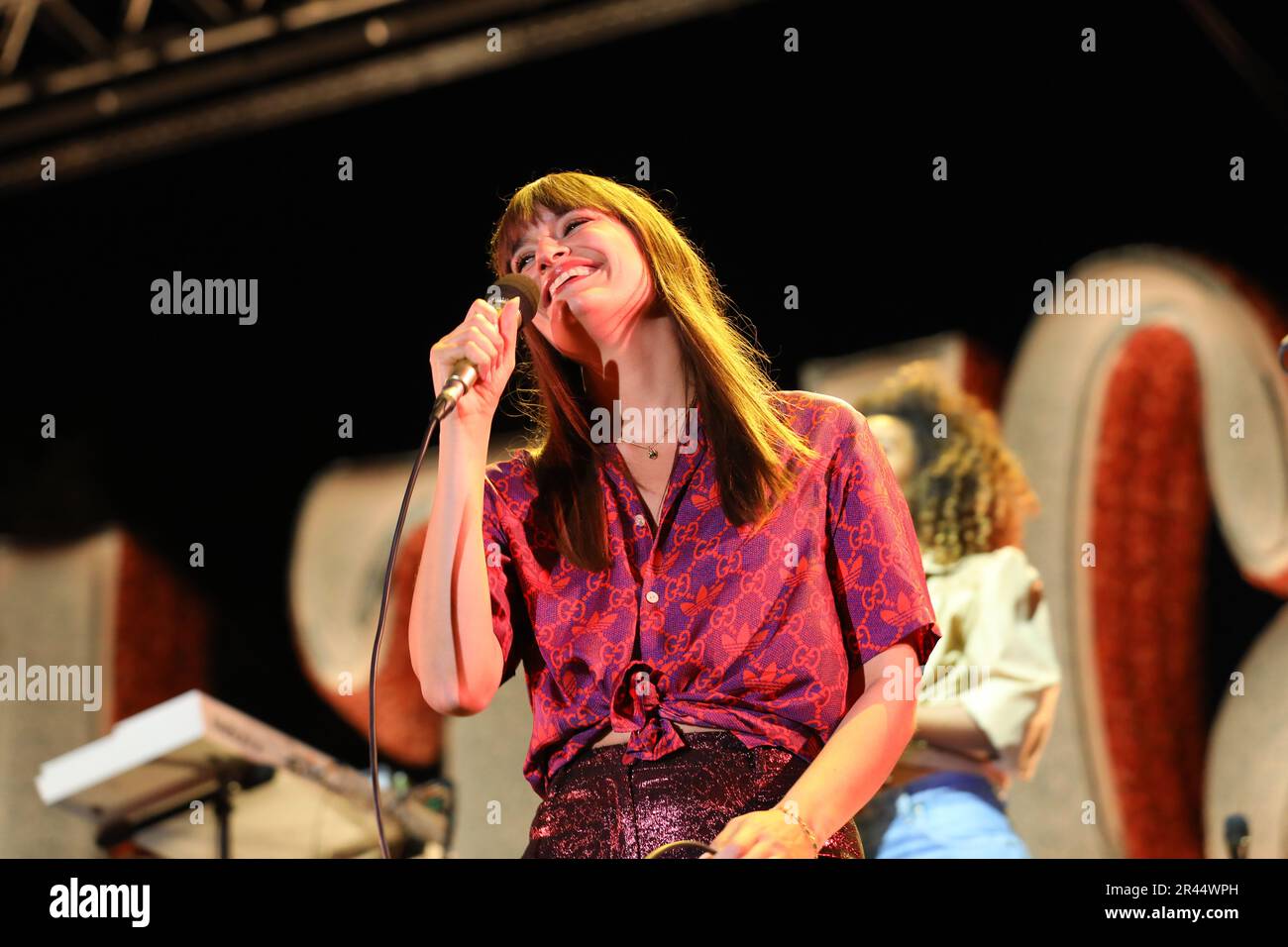 Singer Clara Luciani in concert on the occasion of the Aio Festival in ...