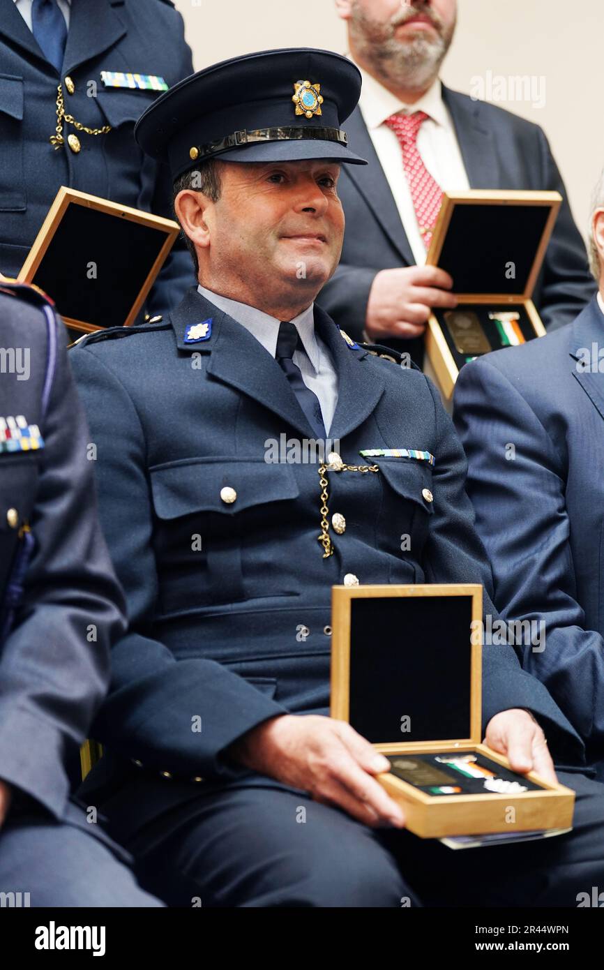 Sergeant Edward Griffin with his Silver Scott Medal which he was ...
