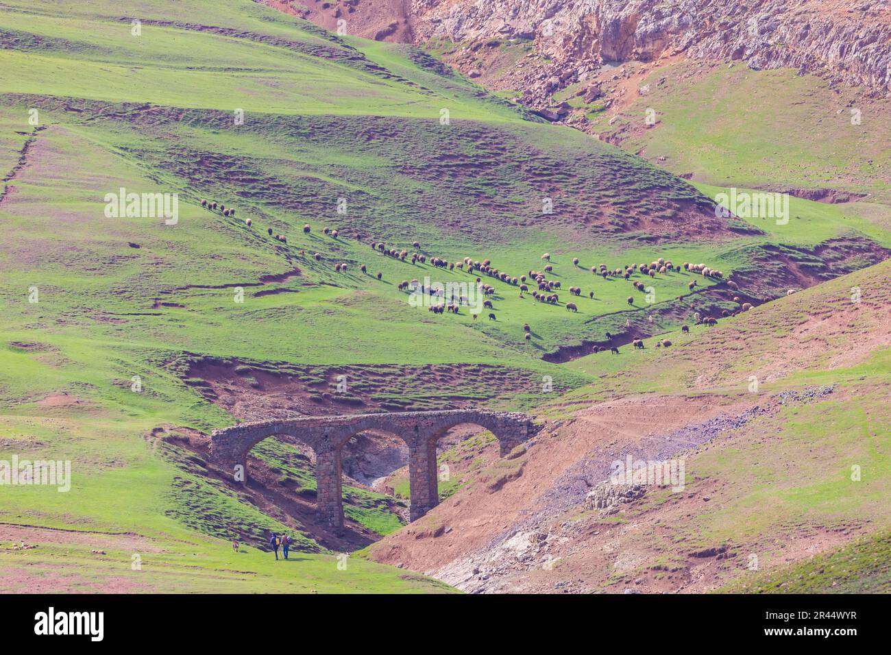 An ancient bridge built by the Siemens brothers in Azerbaijan Stock ...