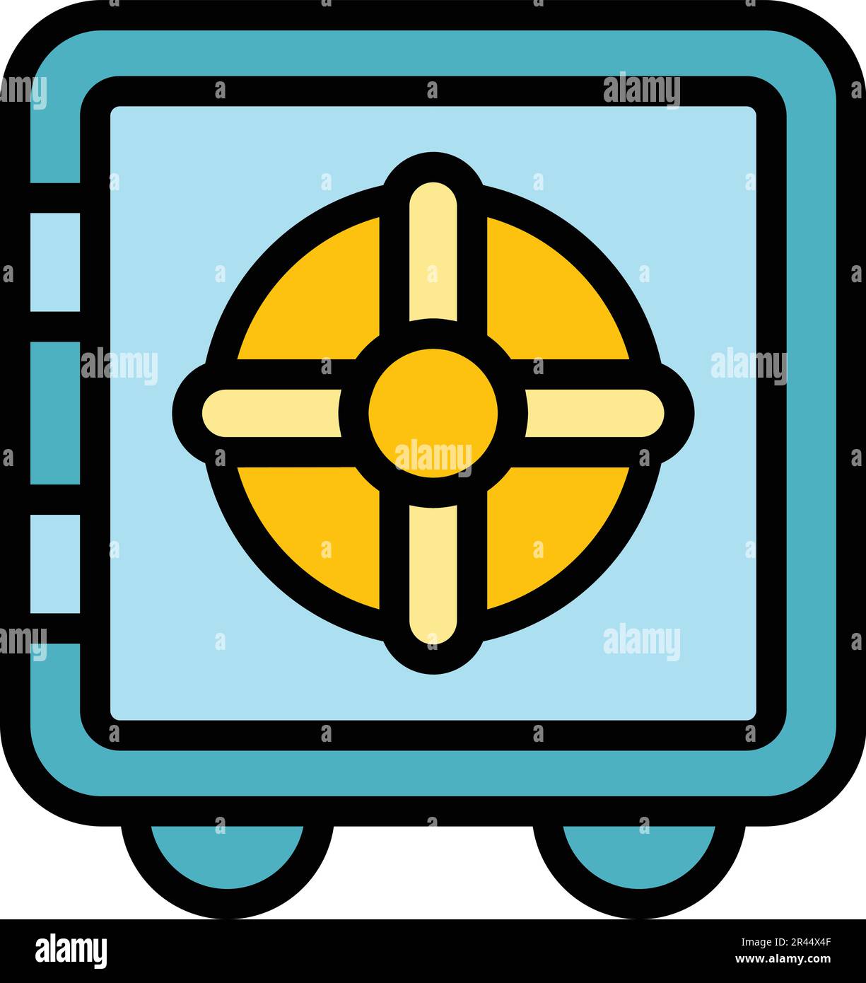 Deposit room big safe icon. Outline Deposit room big safe vector icon ...