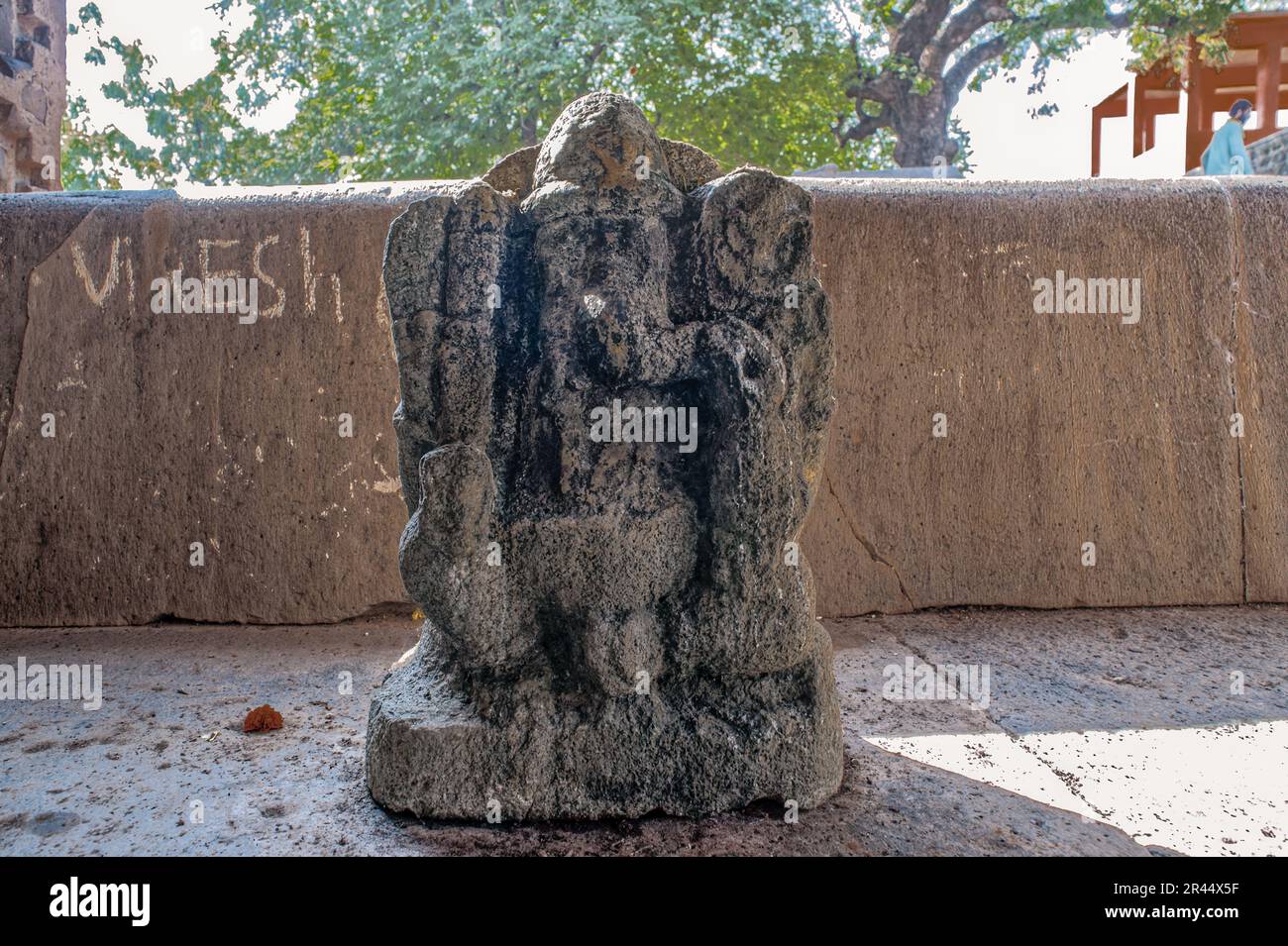 11 21 2013 Stone Sculpture of Ganesh at Sangameshwar Hemadpanthi Temple ...