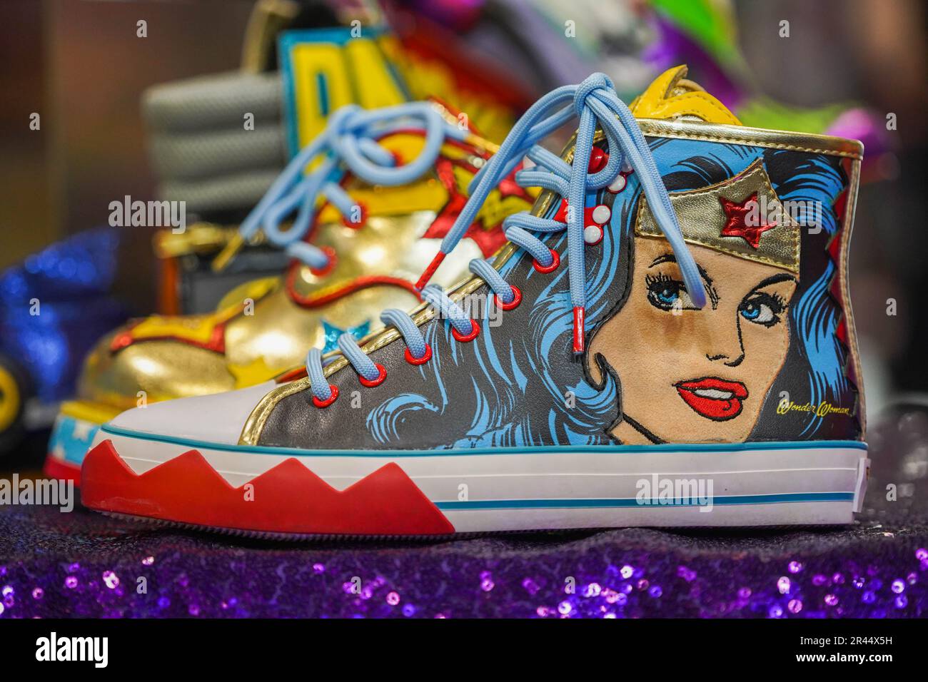 London UK. 26 May 2023 Wonder Woman memorabilia on sale at the annual ...