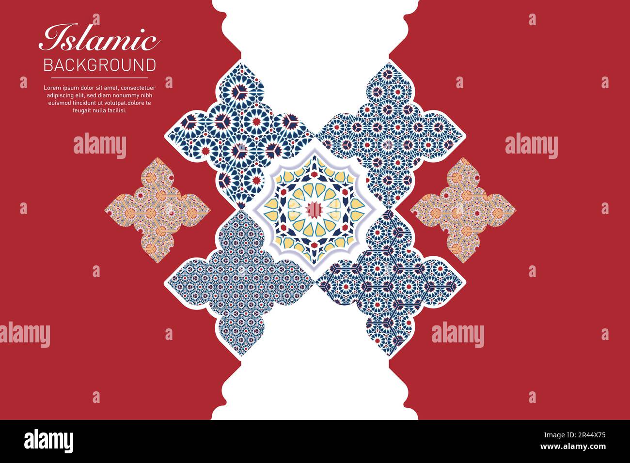 Arabesque style seamless patterns. Islamic geometric decorative patterns, background collection ...