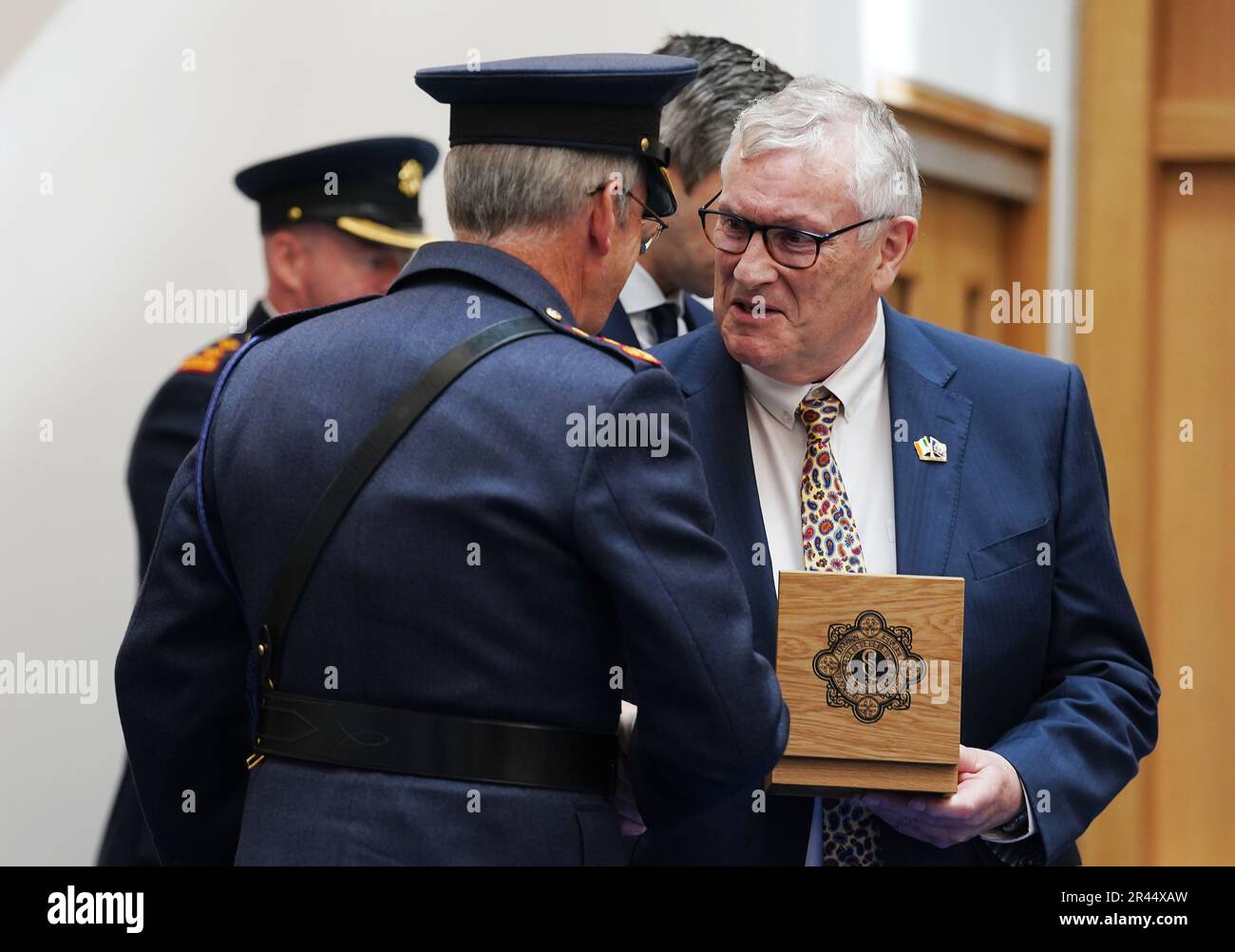 Garda Commissioner Drew Harris (left) with John Donegan, son of late ...