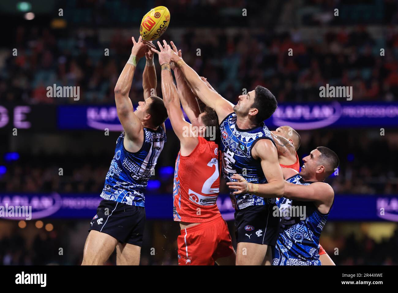 Sydney, Australia. 26th May, 2023. Brodie Kemp of the Blues contests ...