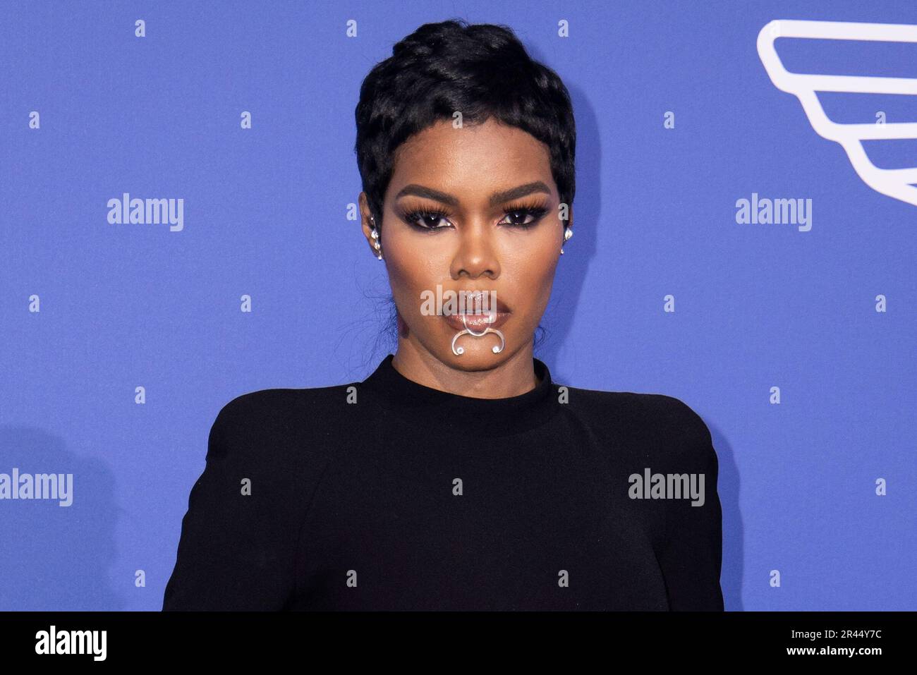 Teyana Taylor poses for photographers upon arrival at the amfAR Cinema ...