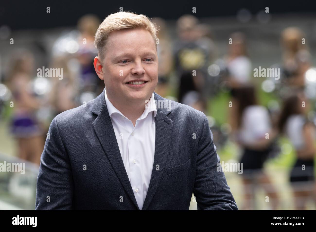 Frankfurt Am Main, Germany. 26th May, 2023. TV presenter Florian Schmidt-Sommerfeld arrives for ...