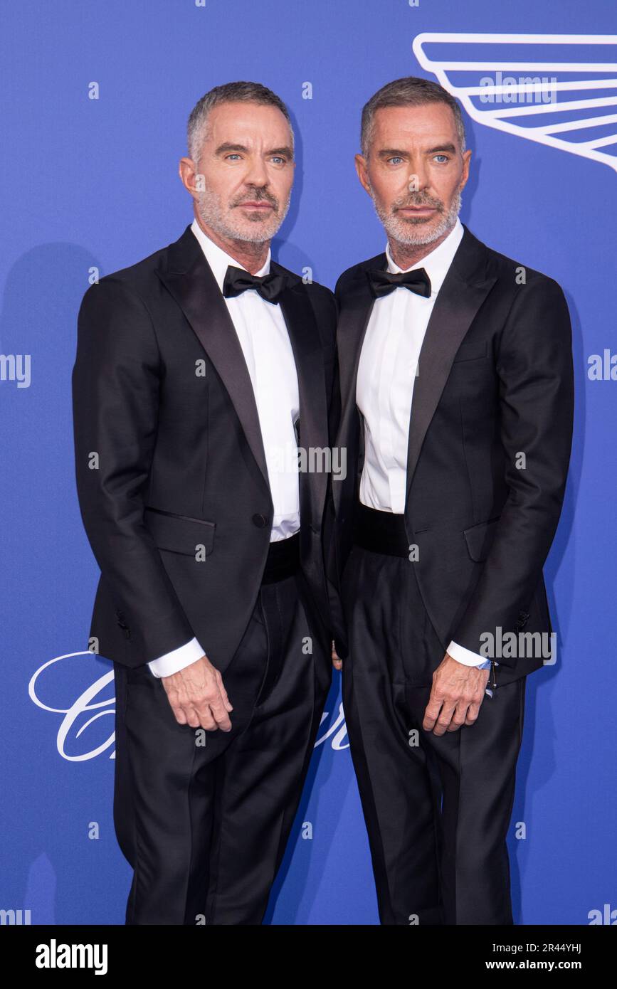 Dean Caton and Dan Caton pose for photographers upon arrival at the ...