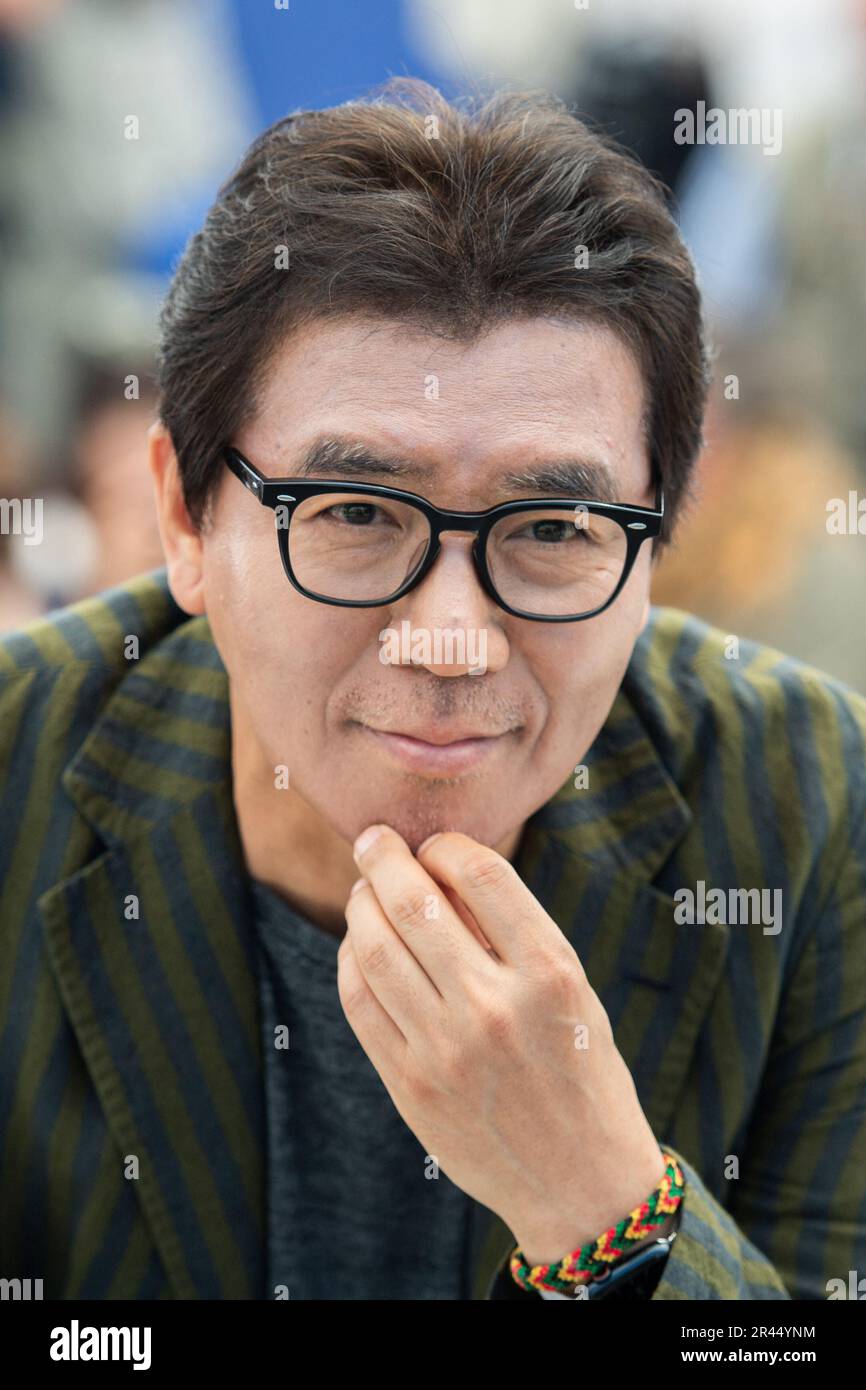 Cannes, France. 26th May, 2023. Kim Ji-woon attending the Cobweb (Dans La Toile) Photocall as ...