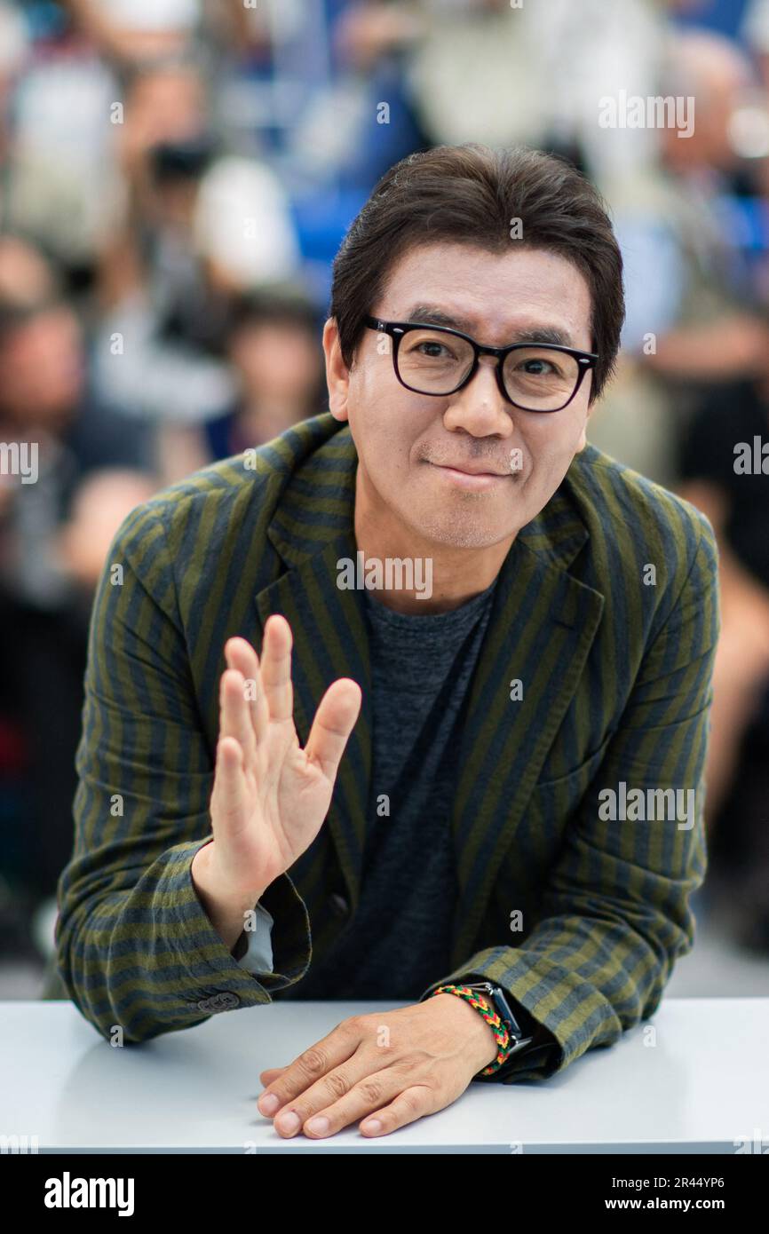 Cannes, France. 26th May, 2023. Kim Ji-woon attending the Cobweb (Dans La Toile) Photocall as ...