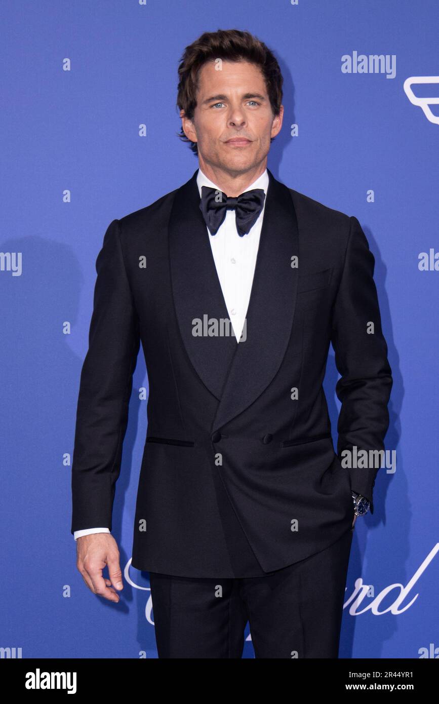 James Marsden poses for photographers upon arrival at the amfAR Cinema ...