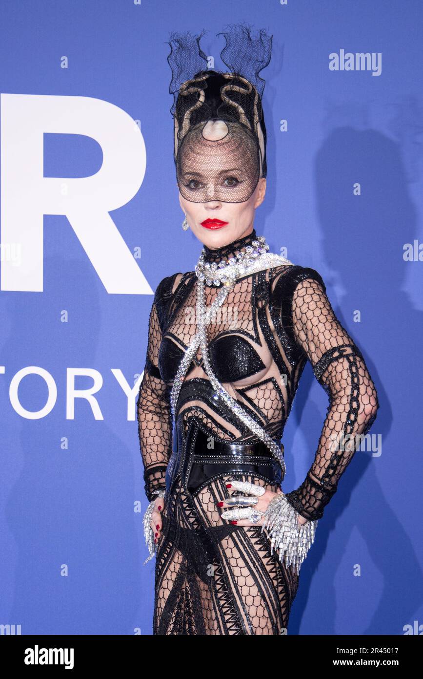 Daphne Guinness poses for photographers upon arrival at the amfAR ...