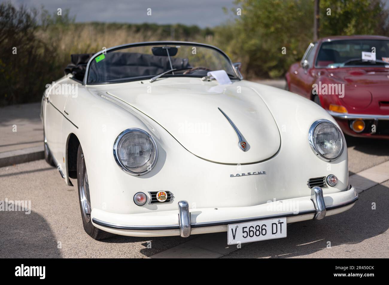 Front view of historic German sports car Posche 356 Stock Photo - Alamy