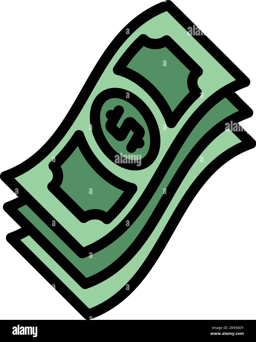 Dollar bills icon. Outline Dollar bills vector icon for web design ...