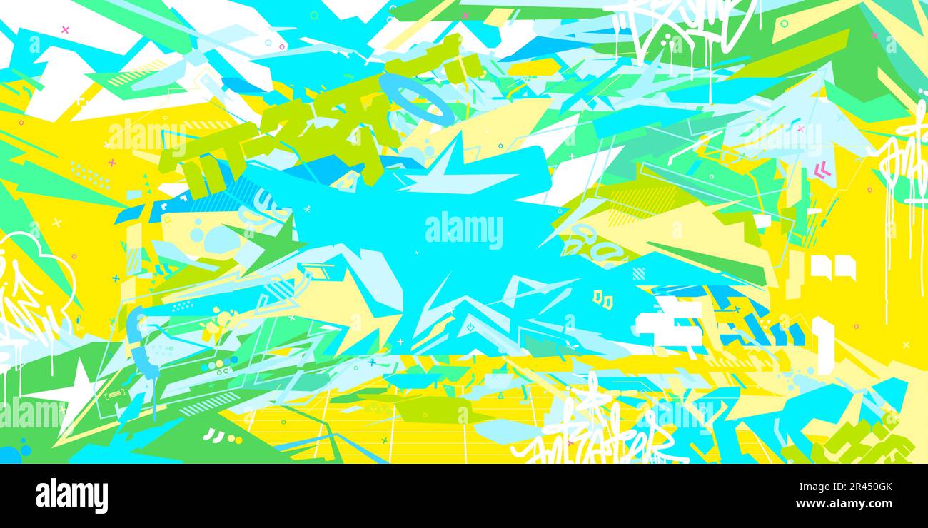 Sci-fi Futuristic Metaverse Cyber Colorful Abstract Urban Street Art ...