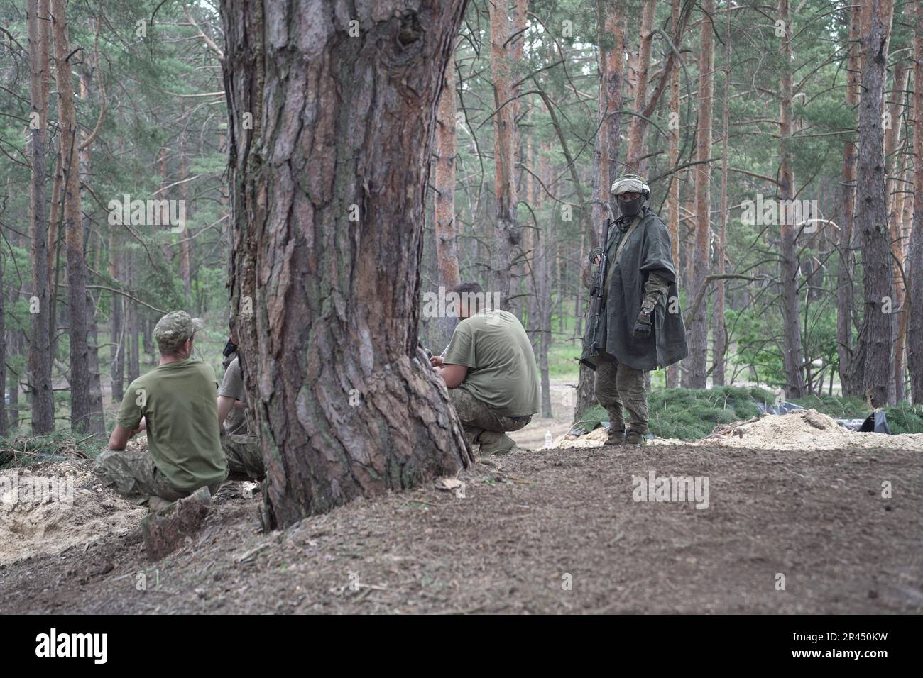 Kyiv Oblast, Ukraine. 25th May, 2023. A training exercise for Ukraine's ...