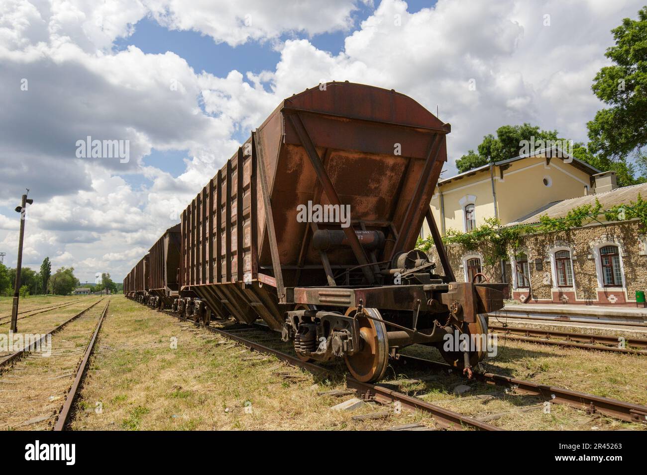Bunker for grain transportation near the Bulboaca railway station ...